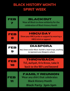 Black History Month Spirit Week at Leesville - The Mycenaean