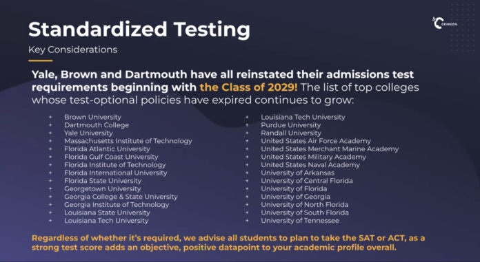 Colleges Bringing Back Standardized Testing Requirements - The Mycenaean